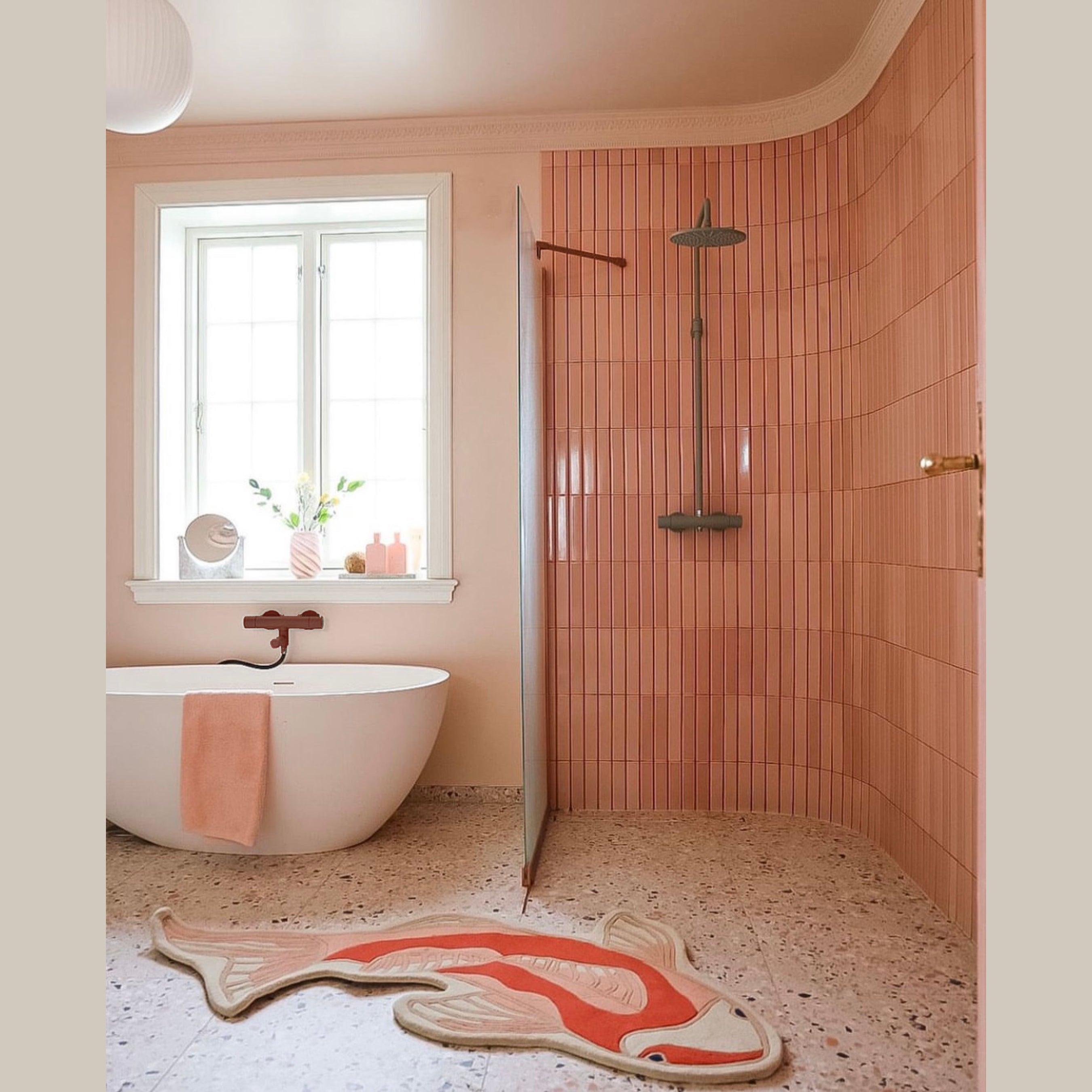 Toniton Rib Duschvägg Reddish Brown – Toniton SE